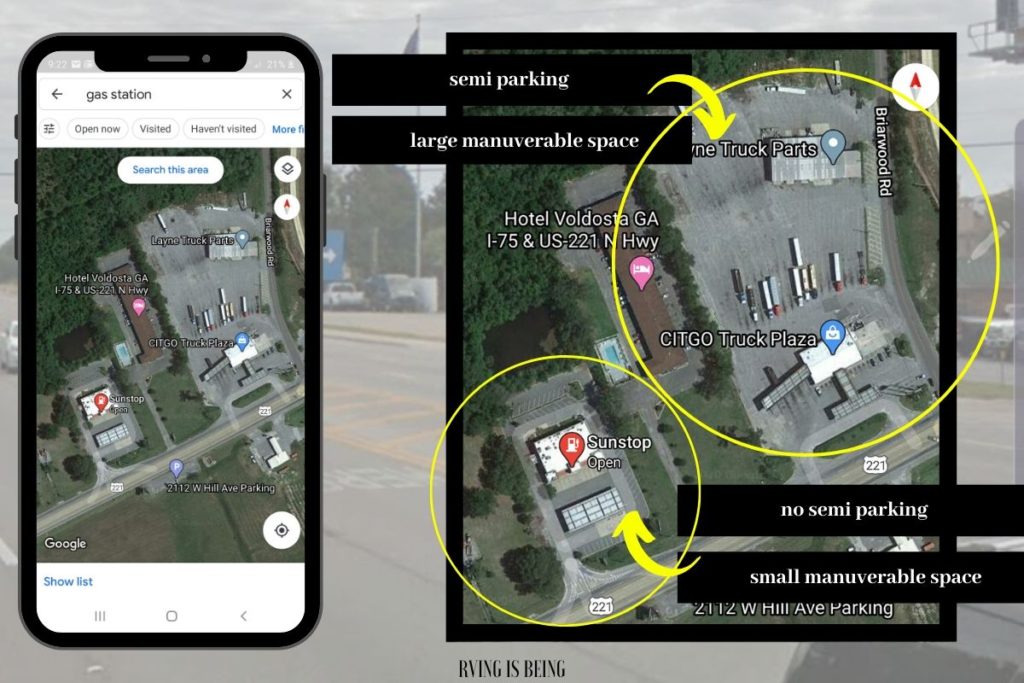 Finding RV-Friendly Gas Stations Using Google Maps - RVing Is Being