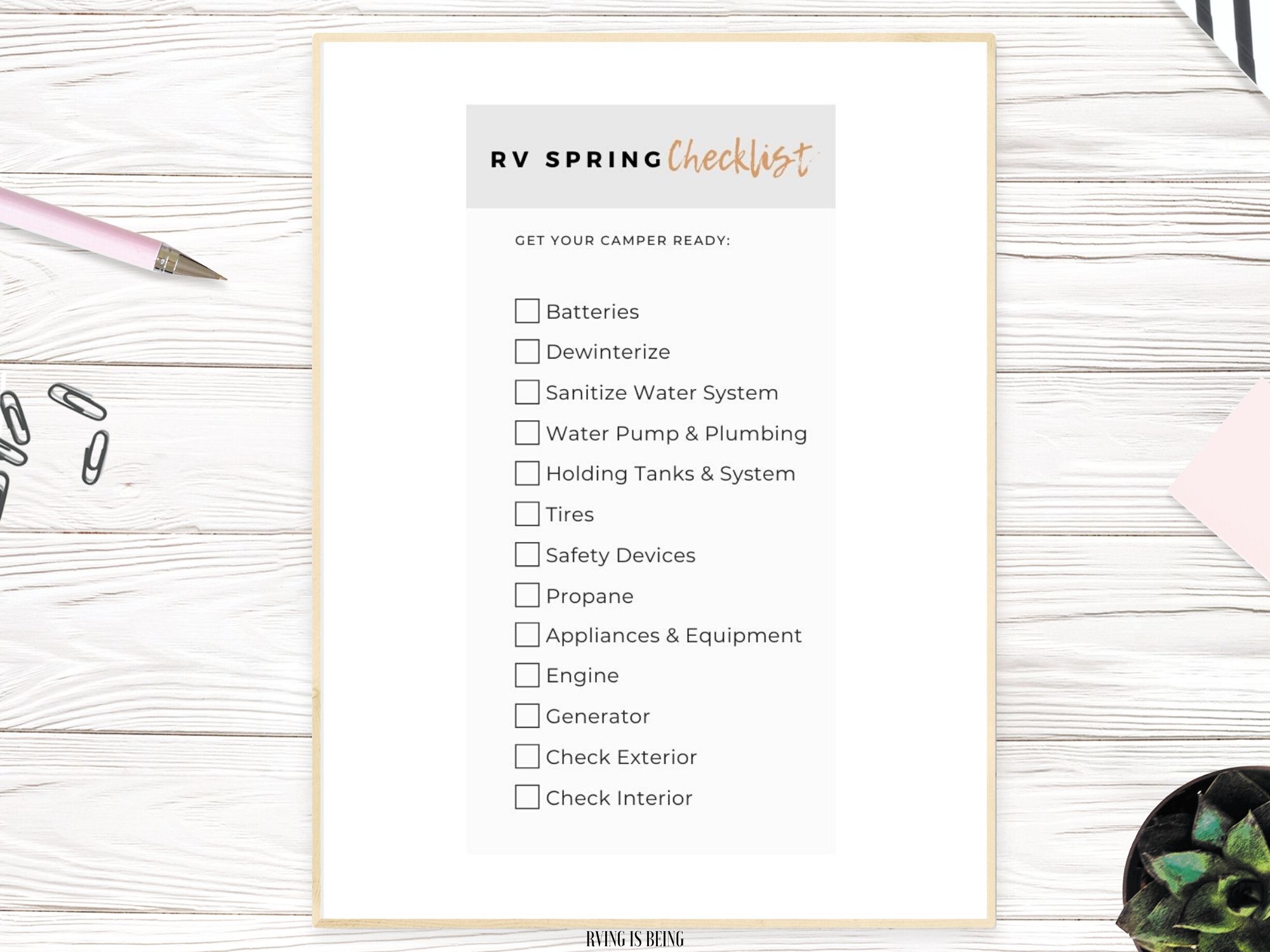 Hello Spring! Get Your Camper Ready Now! Complete This Spring Season ...